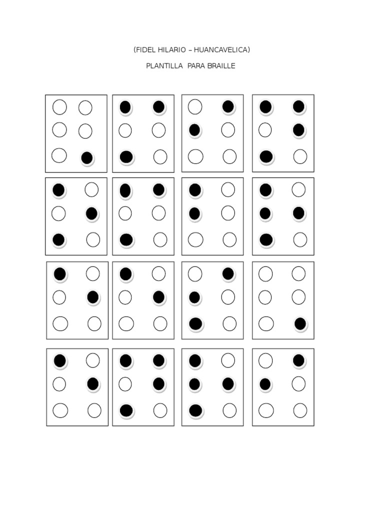 Plantilla Braille | PDF