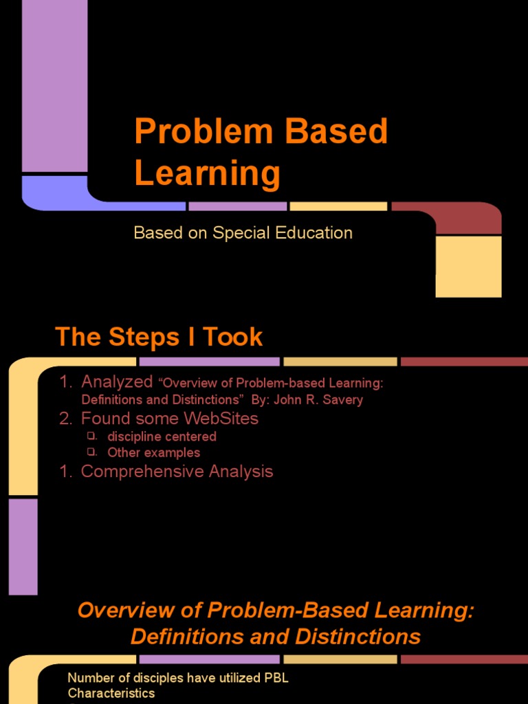 Problem Based Learning | PDF