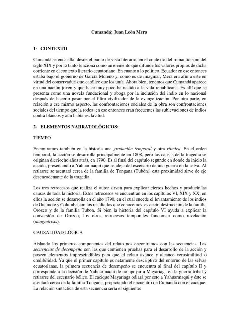 Analisis de Cumanda | PDF | Narración | Civilización