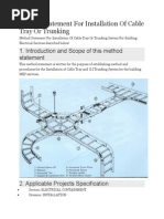 CHECKLIST For Installation of Cable Tray & Trunking | PDF | Home ...