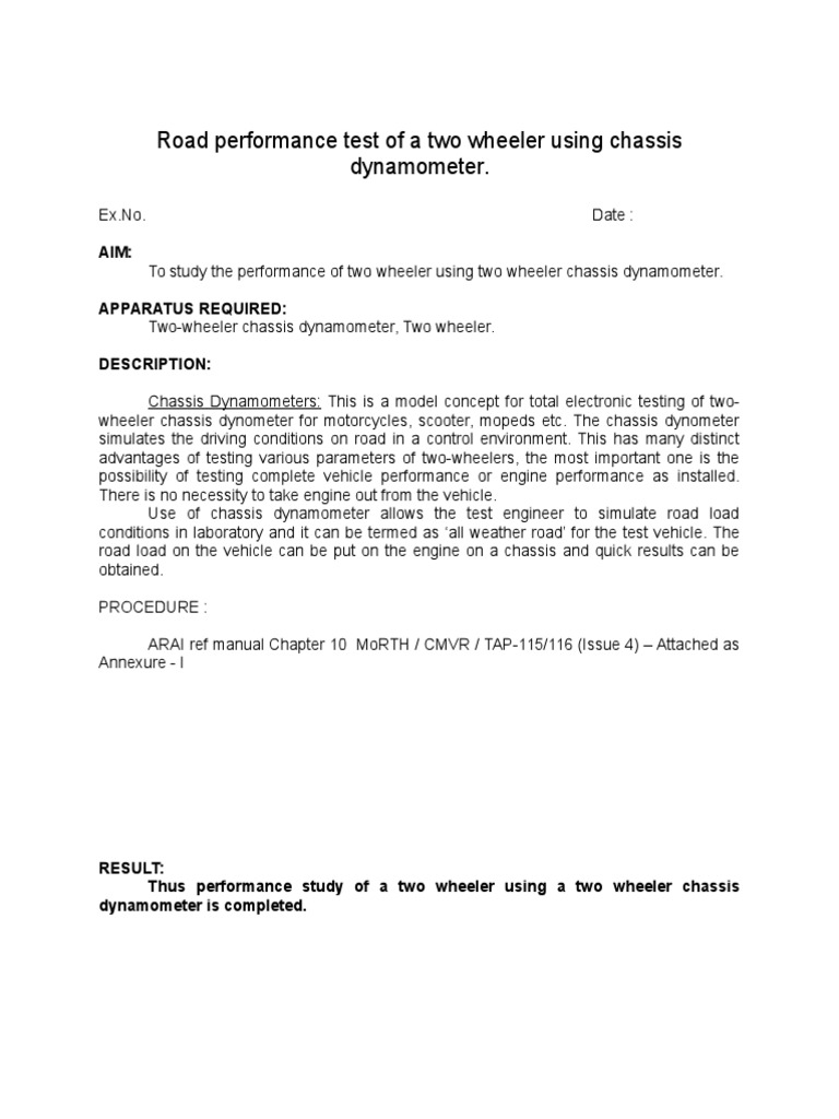 2 & 3 Wheeler Lab Manual | PDF | Ignition System | Internal Combustion ...