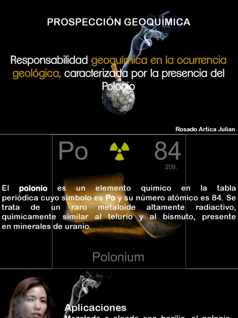 Polonio | PDF | Sustancias químicas | Conjuntos de elementos químicos