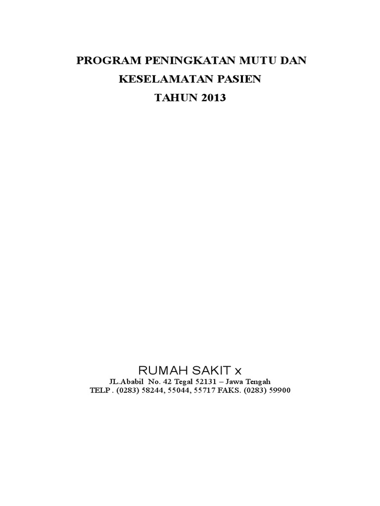 Program PMKP RS X | PDF
