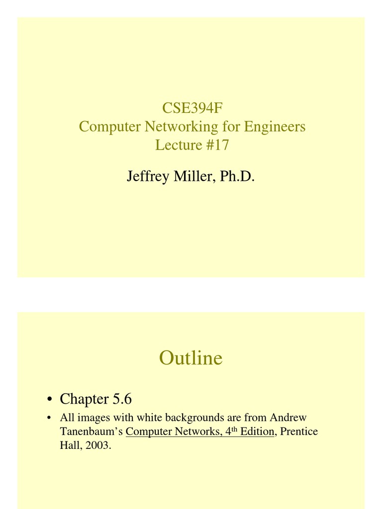 CSE394F Computer Networking For Engineers Computer Networking For ... CSE394F Computer Networking For Engineers Computer Networking For ...
