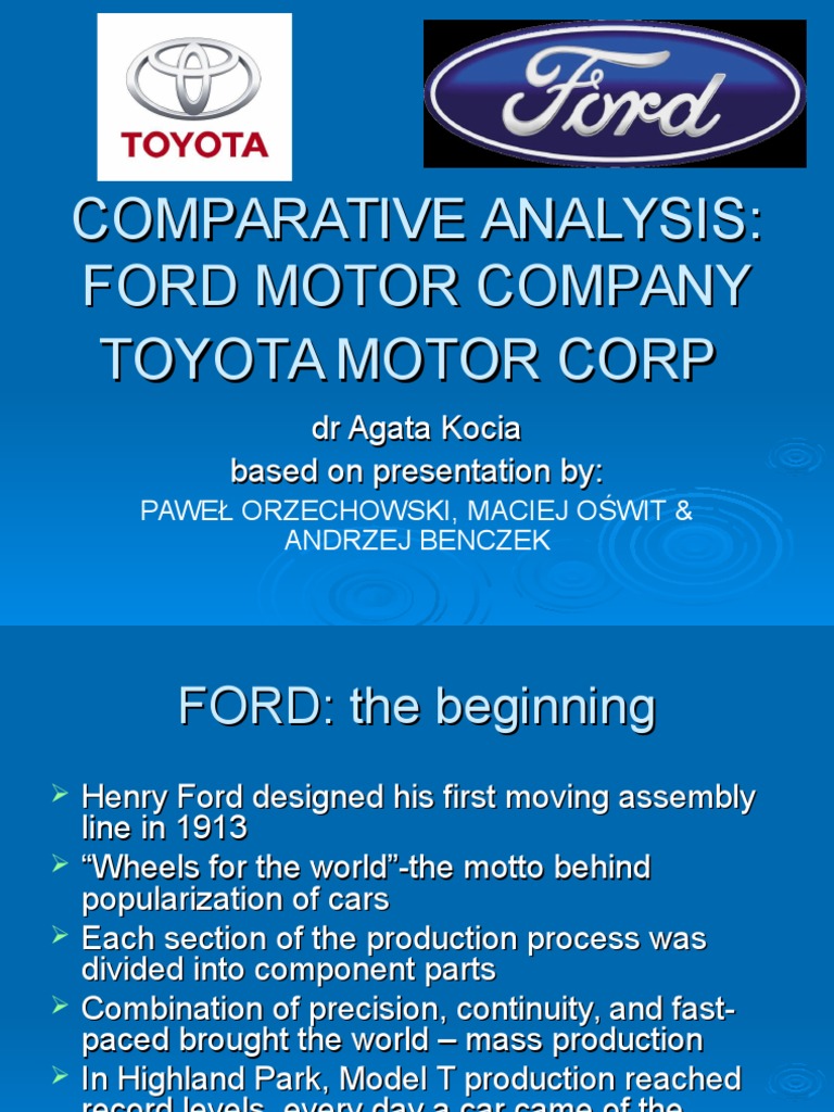 Comparative Analysis of Risk Management Strategies: How Ford Motor ...