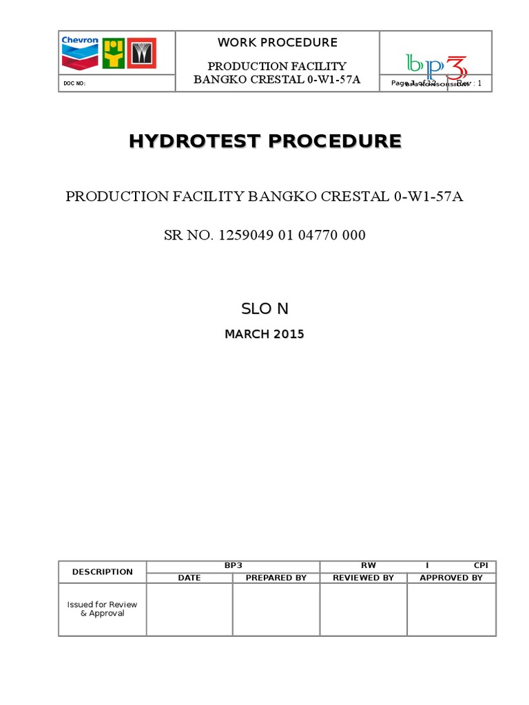 Hydro Test | Leak | Pressure Measurement