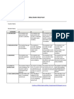 Oral Assessment Chart | PDF | Grammar | Pedagogy