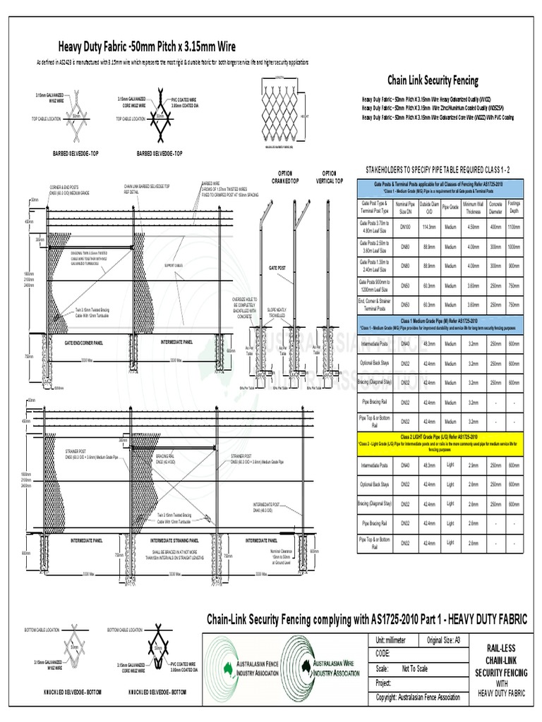 Heavy Duty Chain Link Drawing | PDF