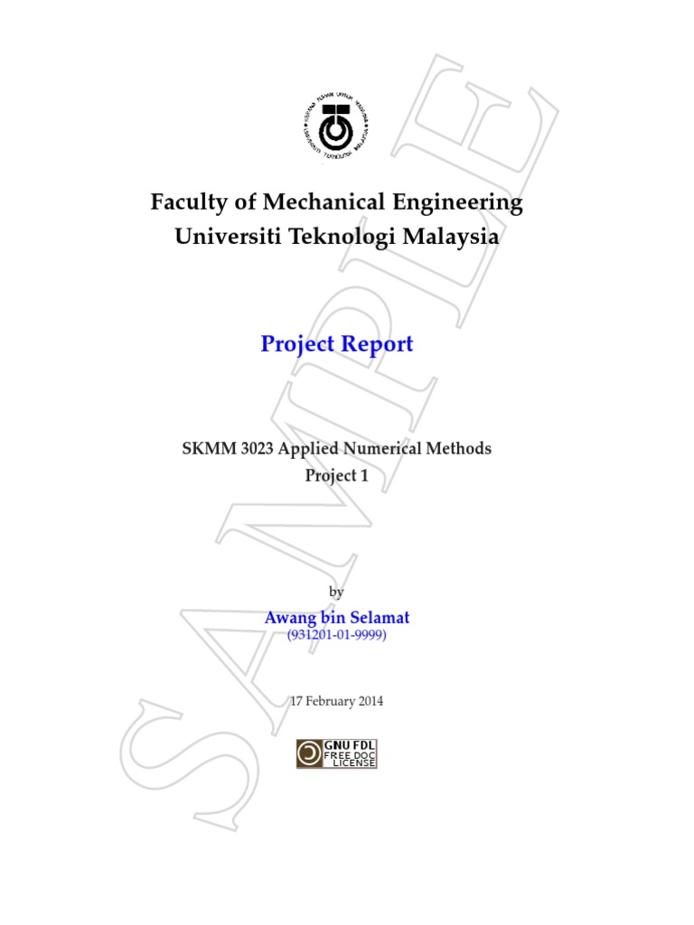 Project Report Sample | PDF | Acceleration | Force