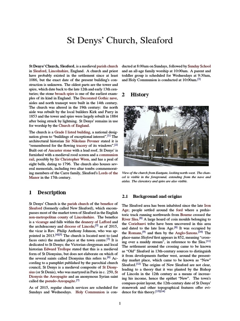 ST Denys' Church Sleaford | Download Free PDF | Christian Architecture ...