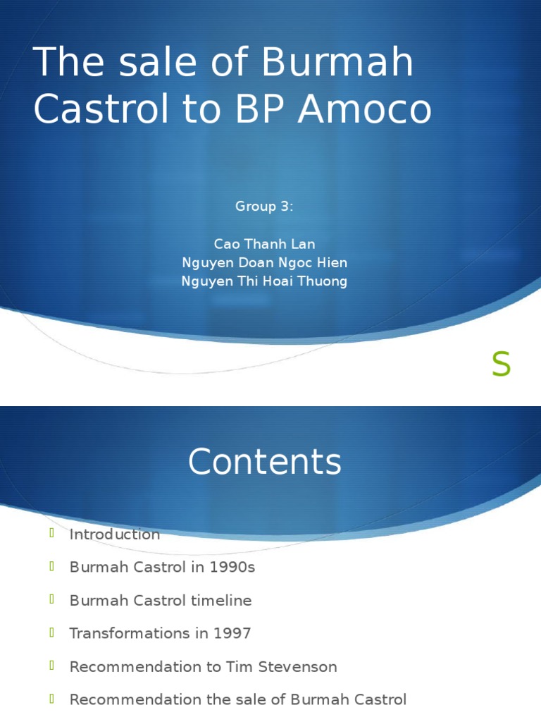 Burmah Castrol | PDF | Bp | Strategic Management