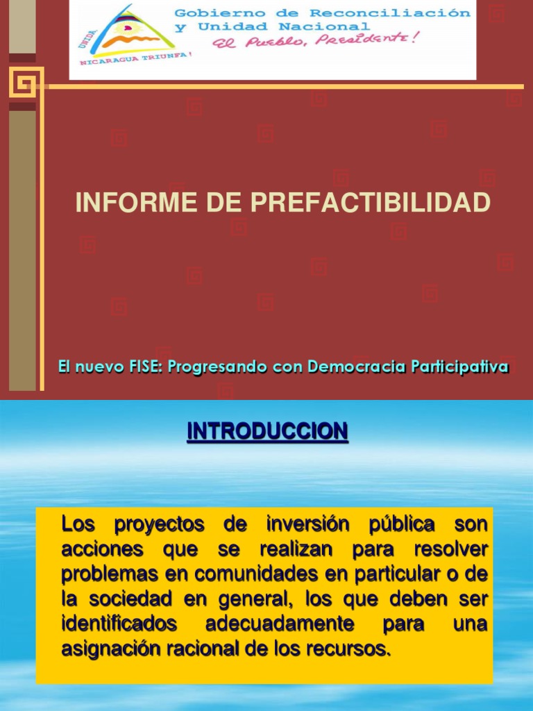 Informe de Prefactibilidad | PDF | Juventud | Educación Secundaria