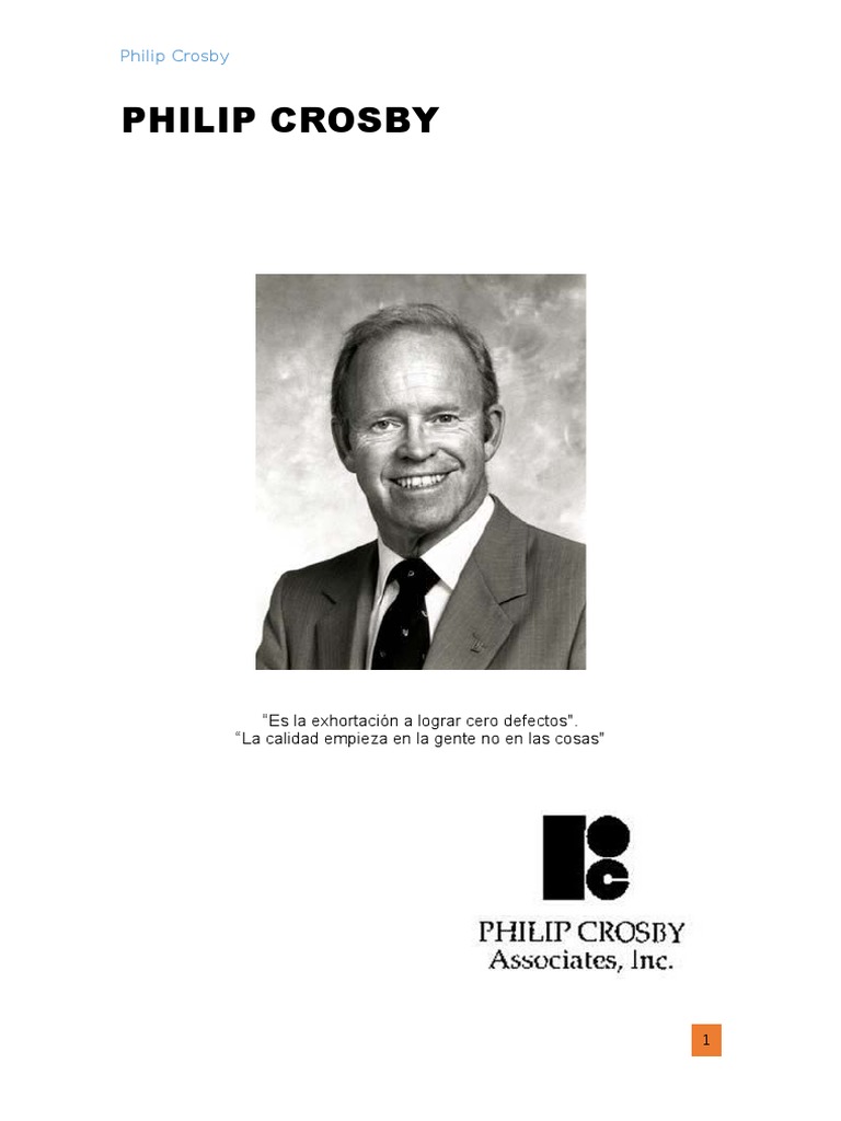PHILIP CROSBY Calidad Total | Gestión de la calidad | Calidad (Negocios)