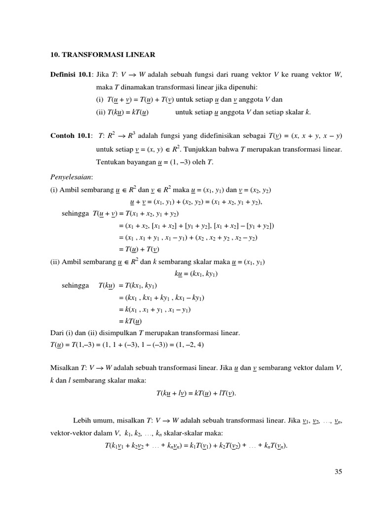 8 Materi Mat Teknik-Linear Transformation | PDF | Metode & Bahan Ajar