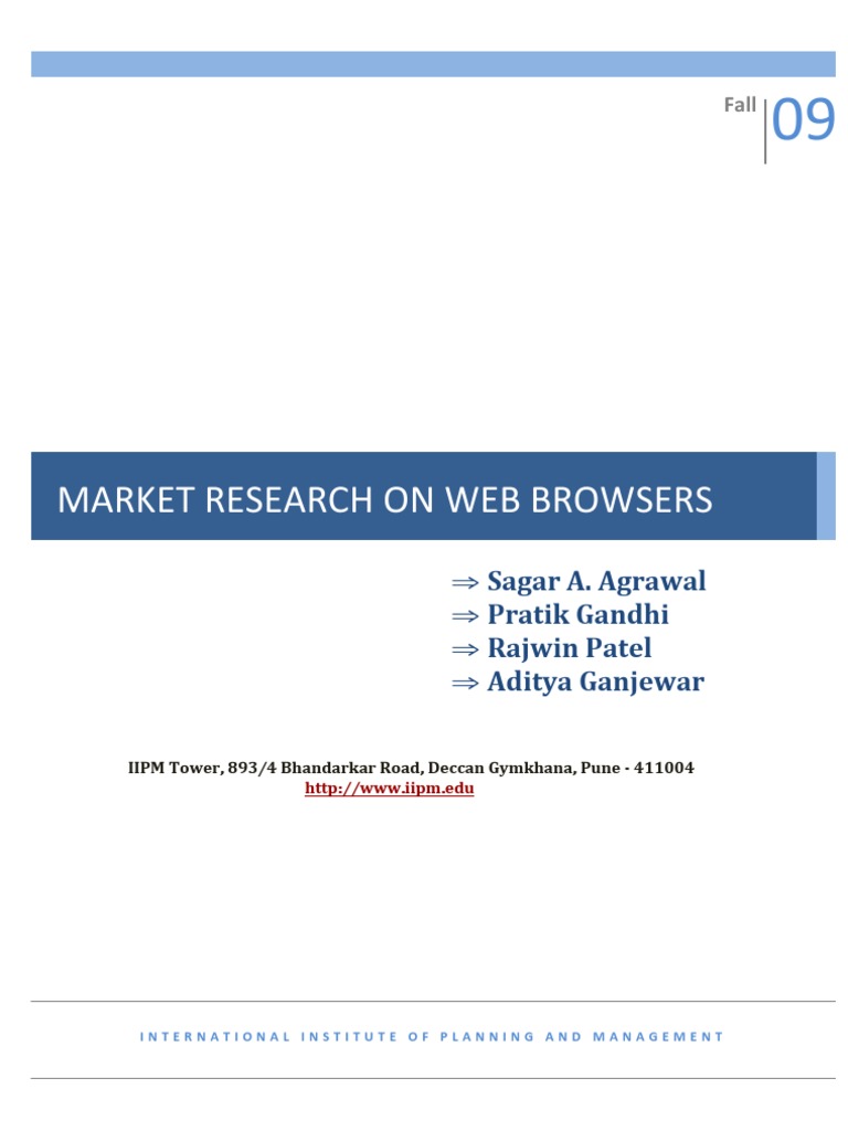 Research On WEB BROWSERS | PDF | Internet Explorer | Safari (Web Browser)