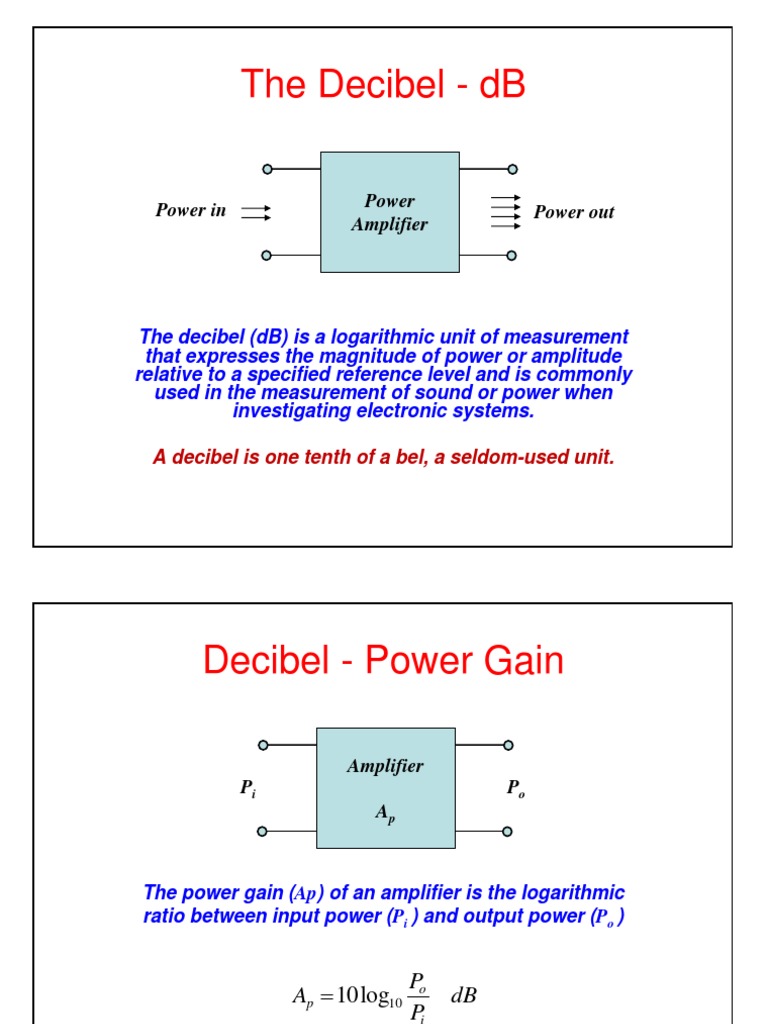 Electronics Decibel | PDF | Decibel | Amplifier