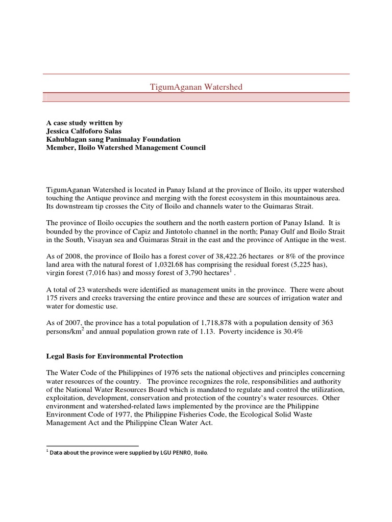 Tigum Aganan Case Study | PDF | Water Resources | Organic Farming