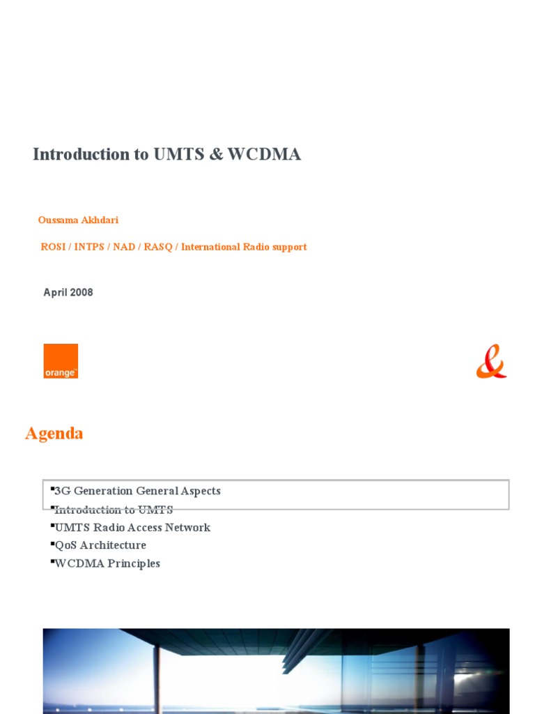1-Introduction To UMTS and WCDMA | PDF | 3 G | Code Division Multiple Access