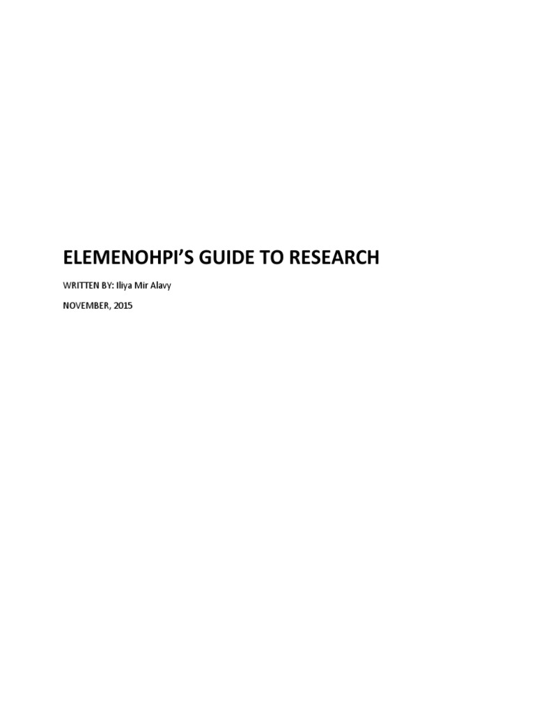 Research Guide | PDF | Communication | Science