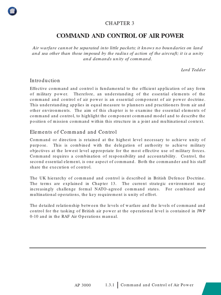 Air Ops Directive Sample | Command And Control | Military