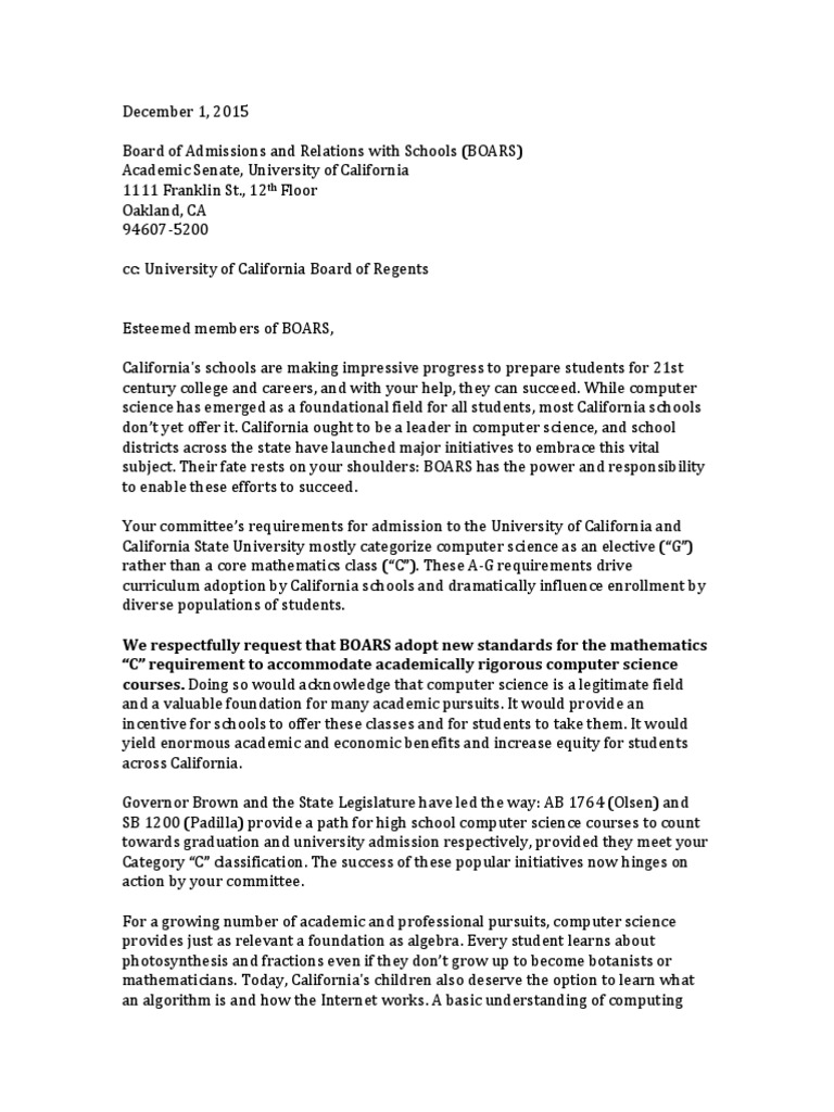 BOARS Computer Science Letter | PDF