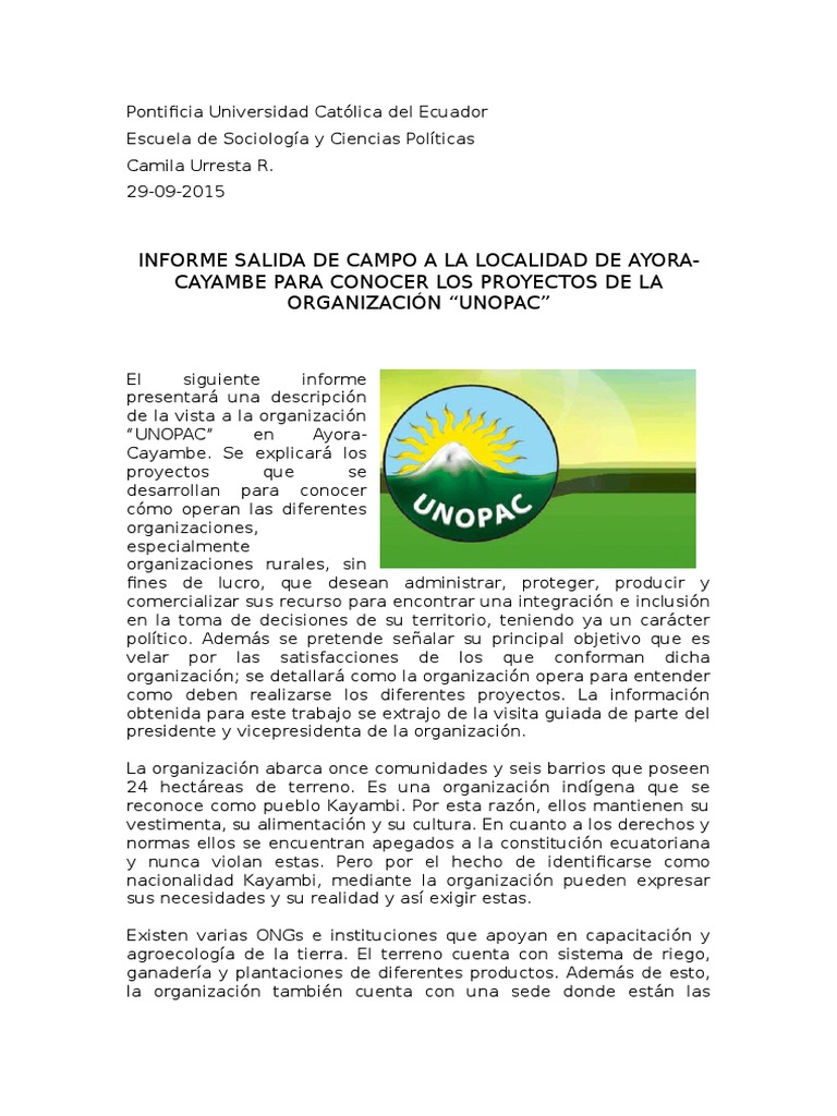 Unopac | PDF | Cereales | Agua