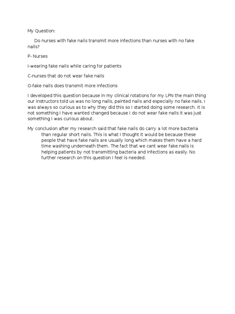 Pico Question - Nursing Informatics | PDF