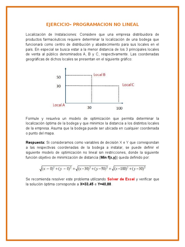 Ejercicio Programacion No Lineal | PDF | Programacion no lineal ...