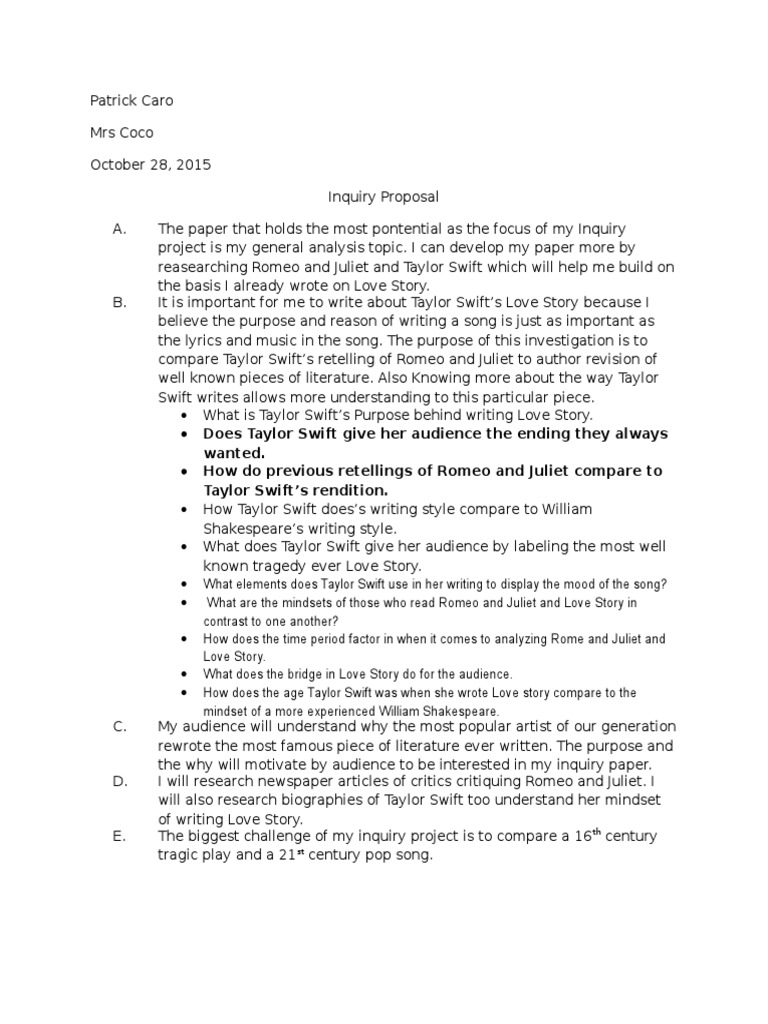 Inquiry Proposal | PDF
