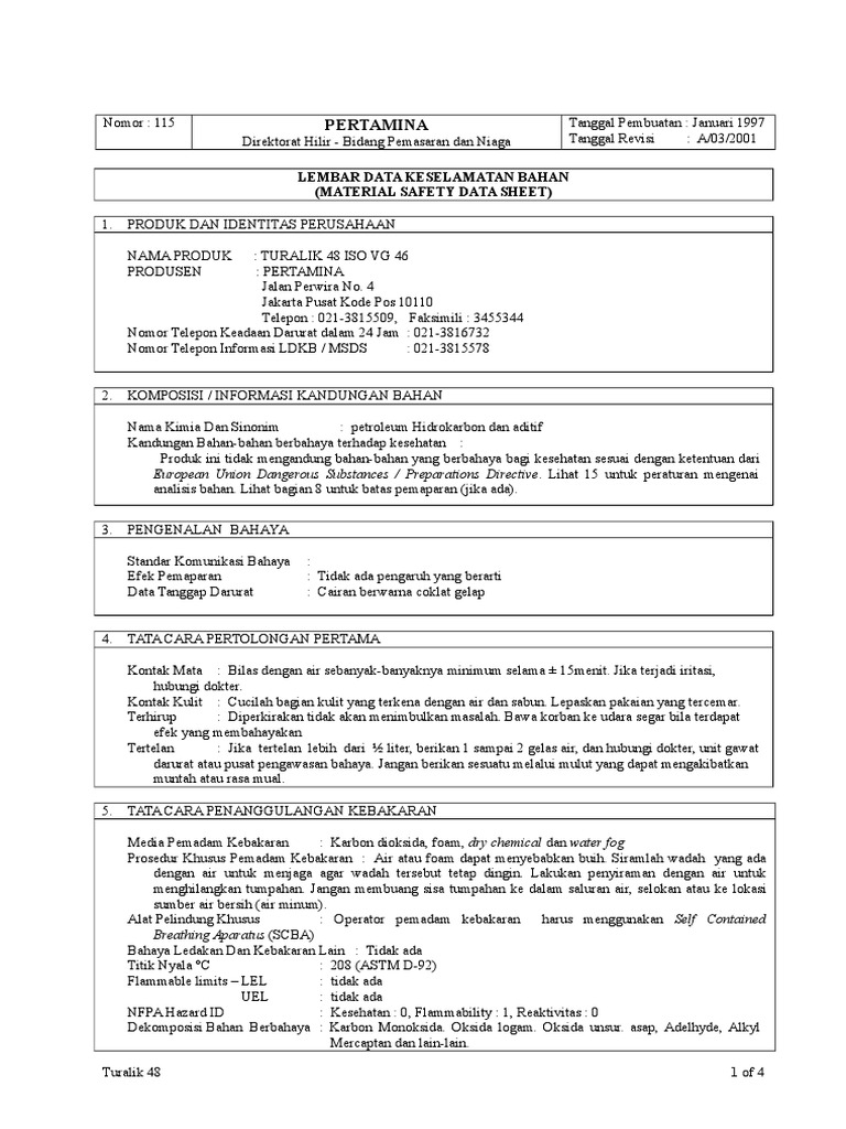 MSDS-Turalik 48 | PDF