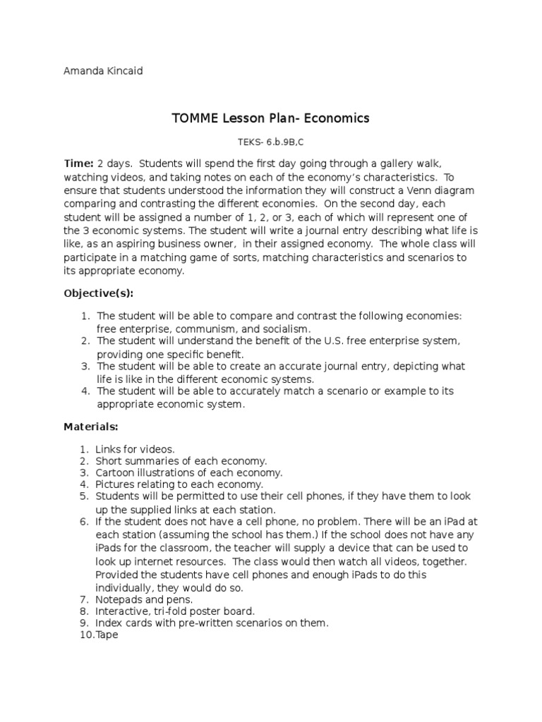 Comparing Economic Systems: Venn Diagram | PDF | Economic System ...