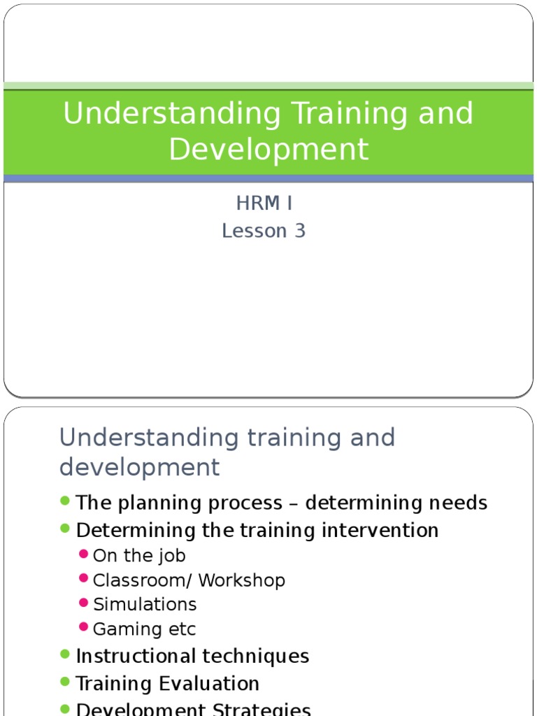 Training and Development Strategies Guide | PDF | Career & Growth