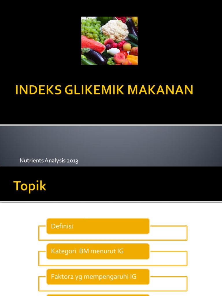 Indeks Glikemik Makanan | PDF