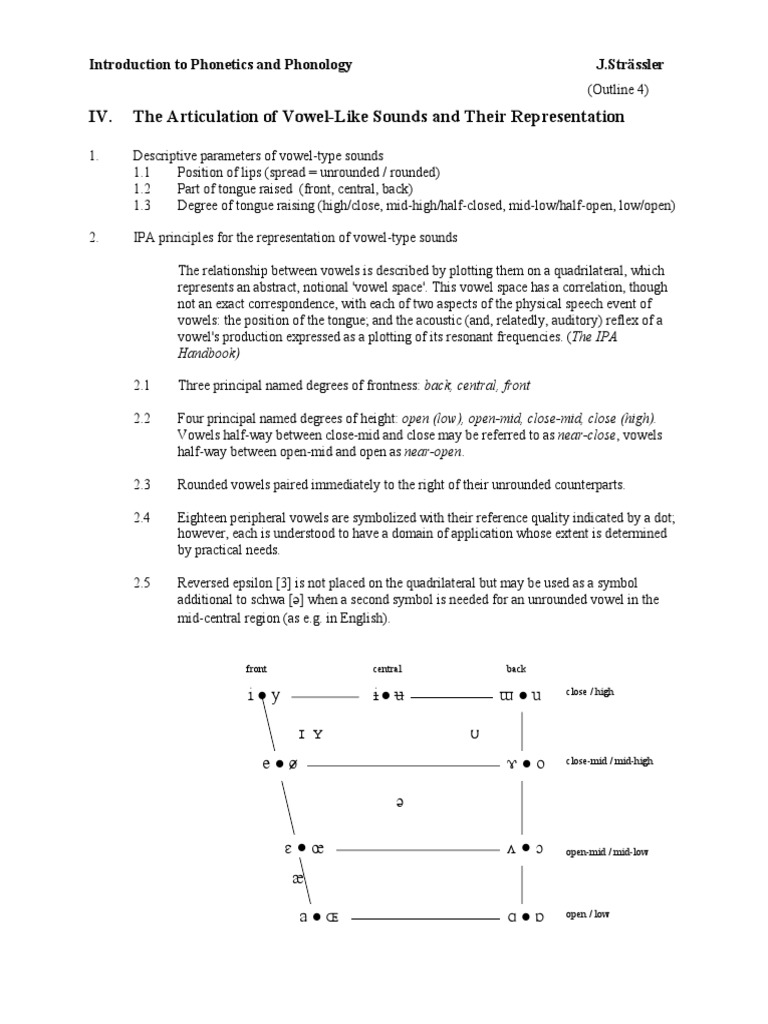 Phonetics: Vowel Articulation Guide | PDF | Art