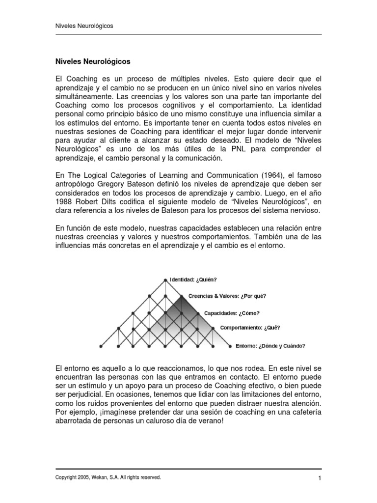 Niveles_Neurologicos | Comportamiento | Aprendizaje Niveles_Neurologicos | Comportamiento | Aprendizaje