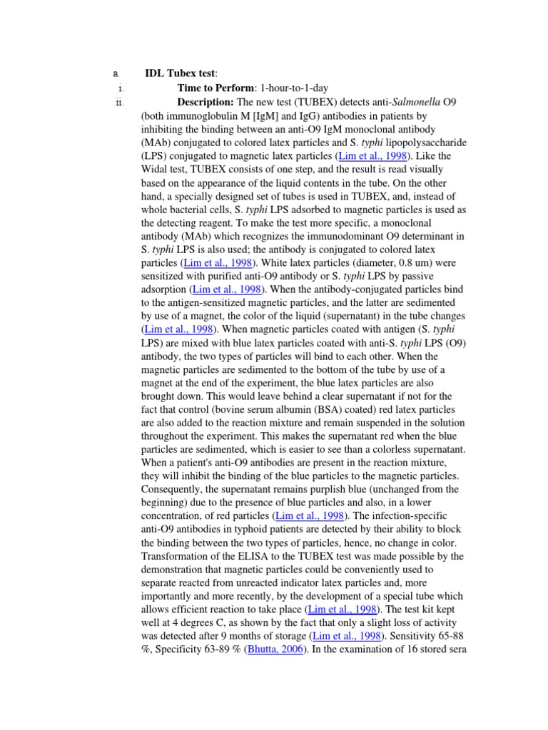 IDL Tubex Test | PDF | Elisa | Monoclonal Antibody