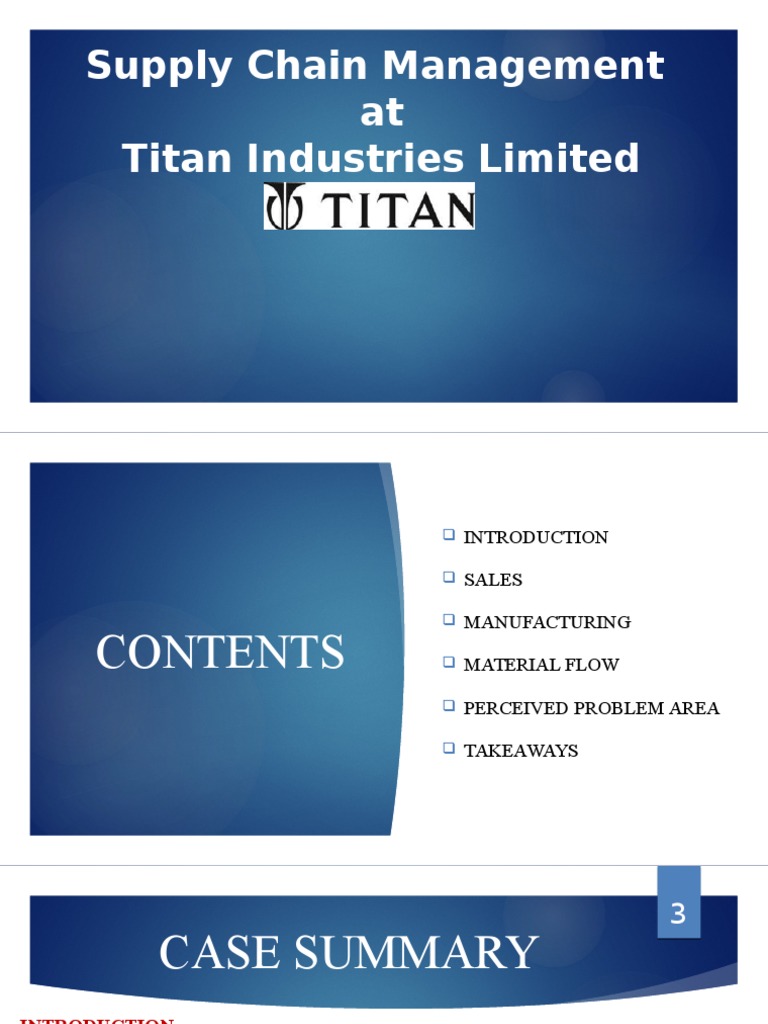 SCM at Titan Industries Ltd. | PDF | Supply Chain Management | Inventory