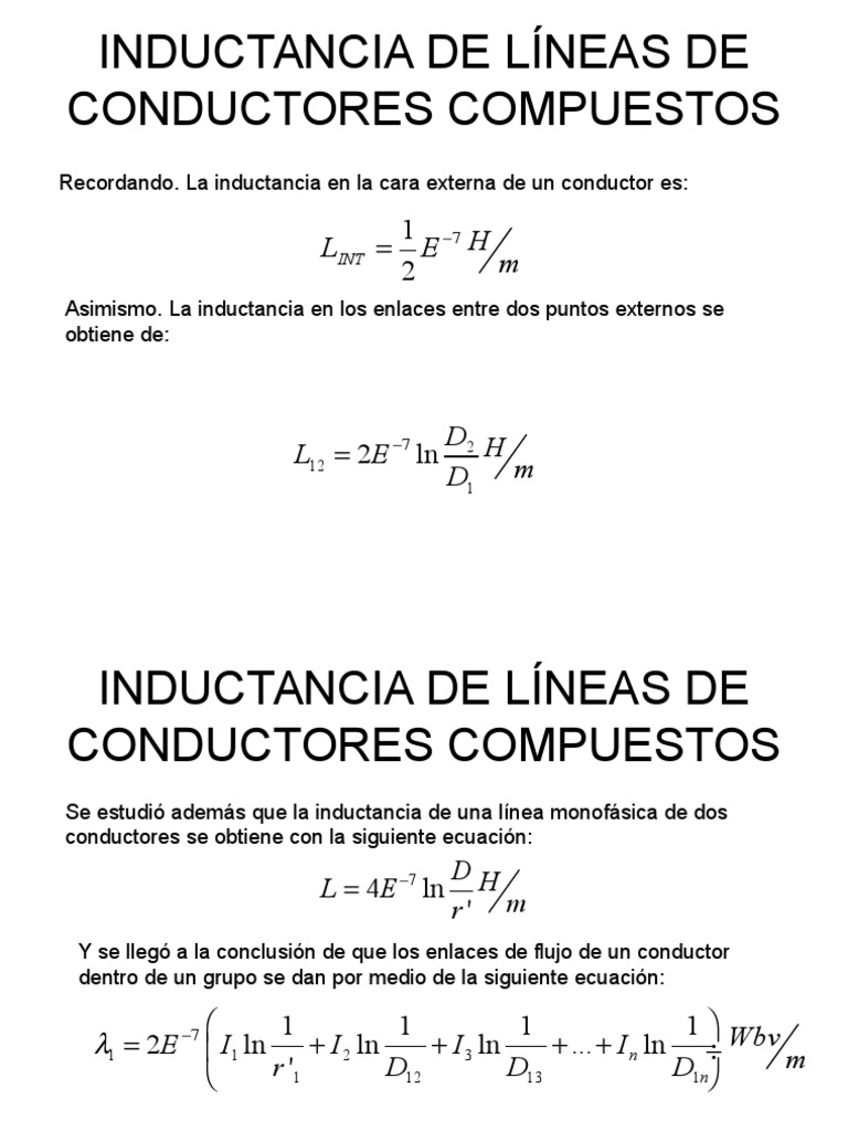 Inductancia En Conductores Compuestos Pdf Ciencia Y Matemáticas