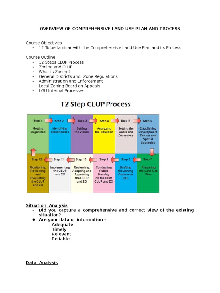 Comprehensive Land Use Plan Overview | PDF | Zoning | Local Ordinance