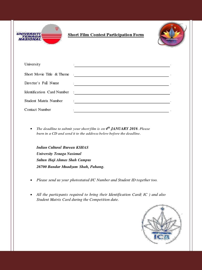 Chakravedaz Short Film Contest Participation Form & Rules and ...