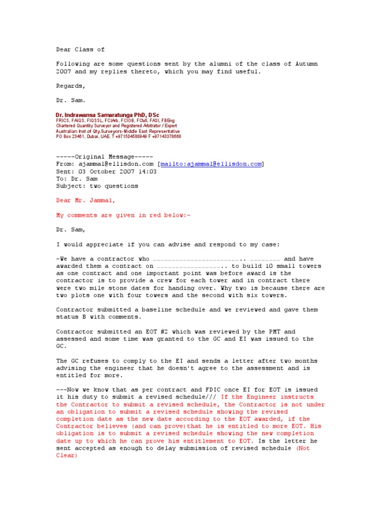 Dr. Indrawansa Samaratunga PHD, DSC | PDF | Indemnity | Damages