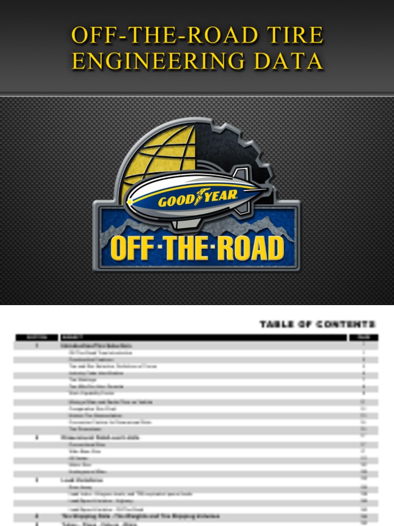 Goodyear OTR Databook2009 | PDF | Tire | Wheel