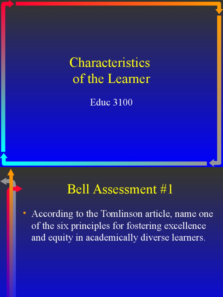Characteristics of The Learner | PDF | Learning Styles | Learning