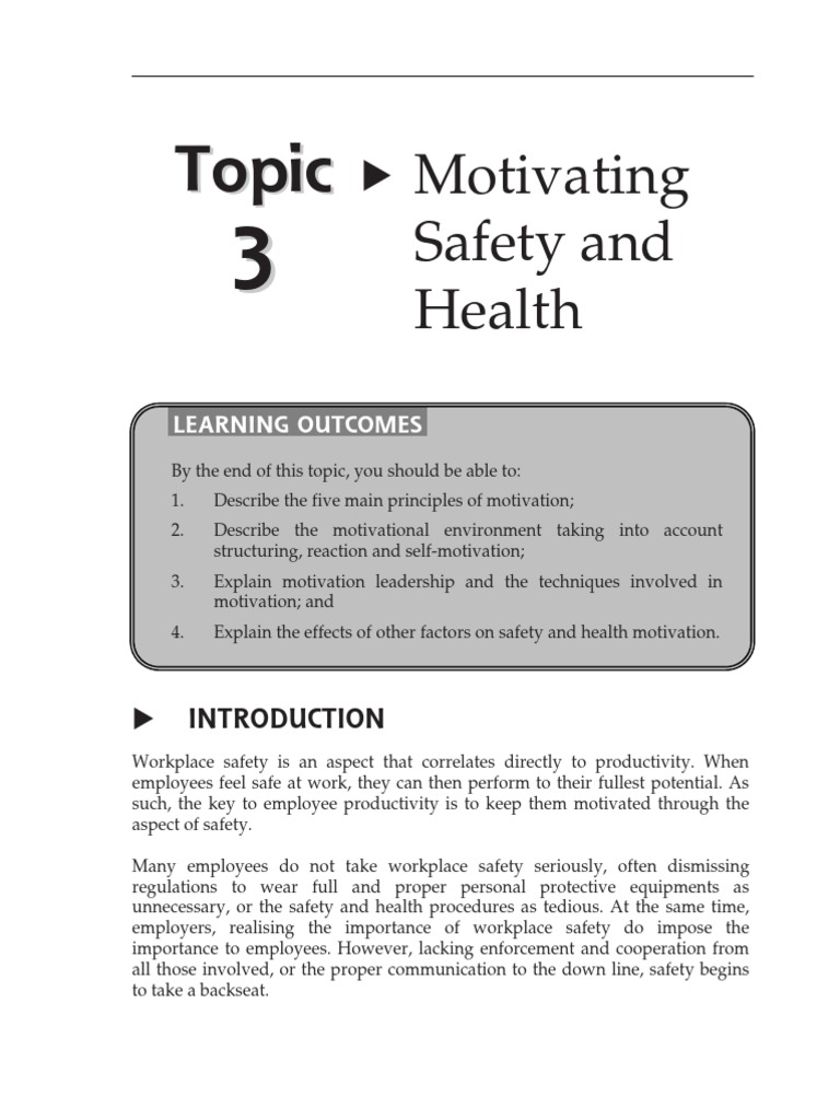 Motivating Workplace Safety Success | PDF | Motivation | Motivational