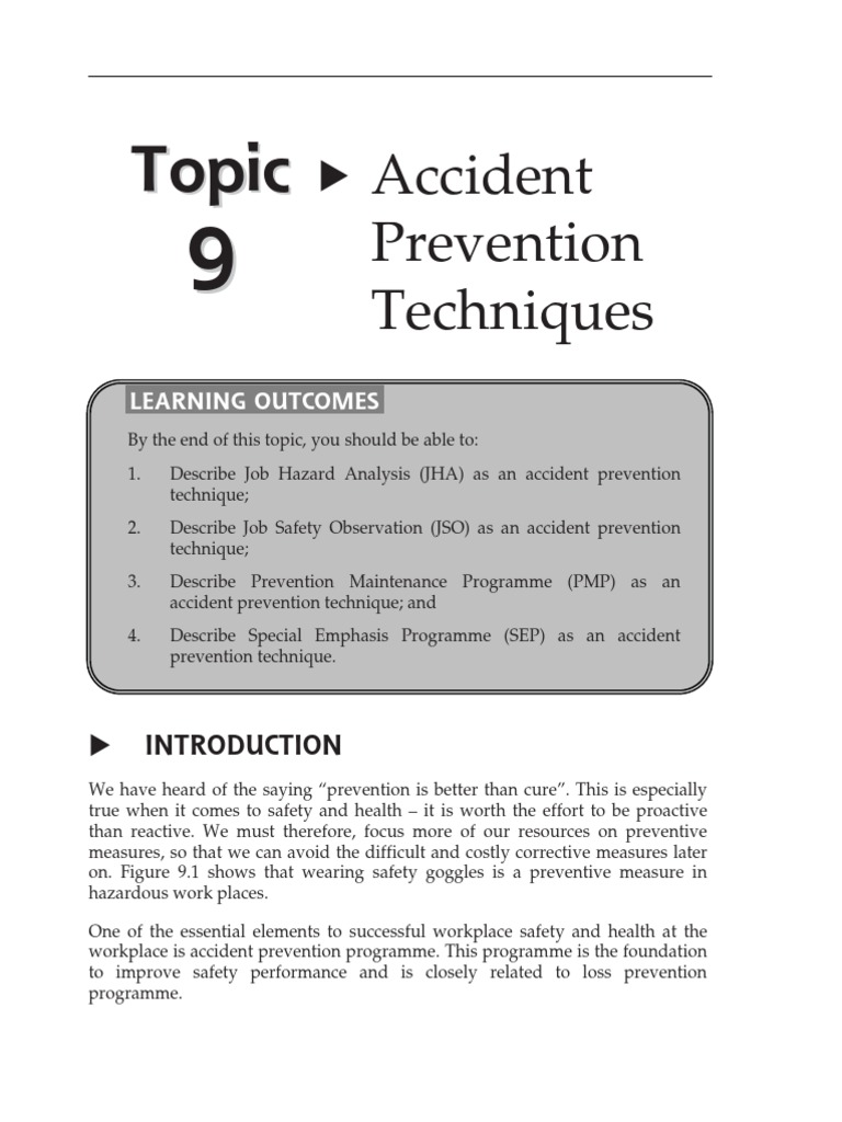 topic-9-accident-prevention-techniques.pdf | Occupational Safety And ...