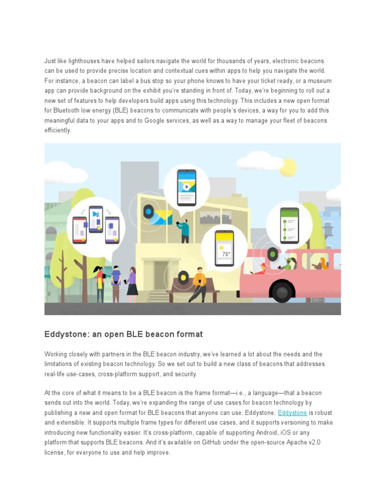 Eddystone: An Open BLE Beacon Format | PDF | Mobile App | Android ...