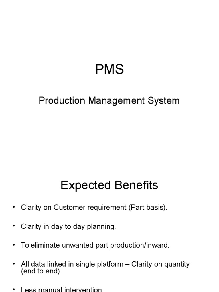 Production Management System Benefits | PDF