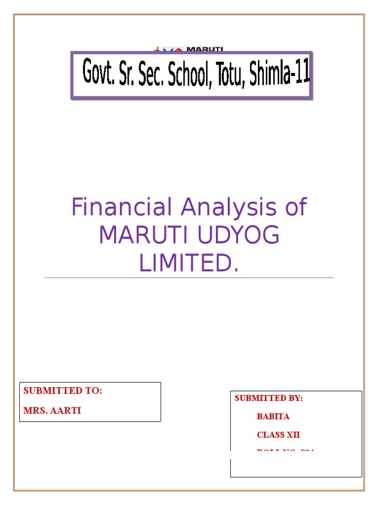 Maruti Project | PDF | Vehicles | Wheeled Vehicles