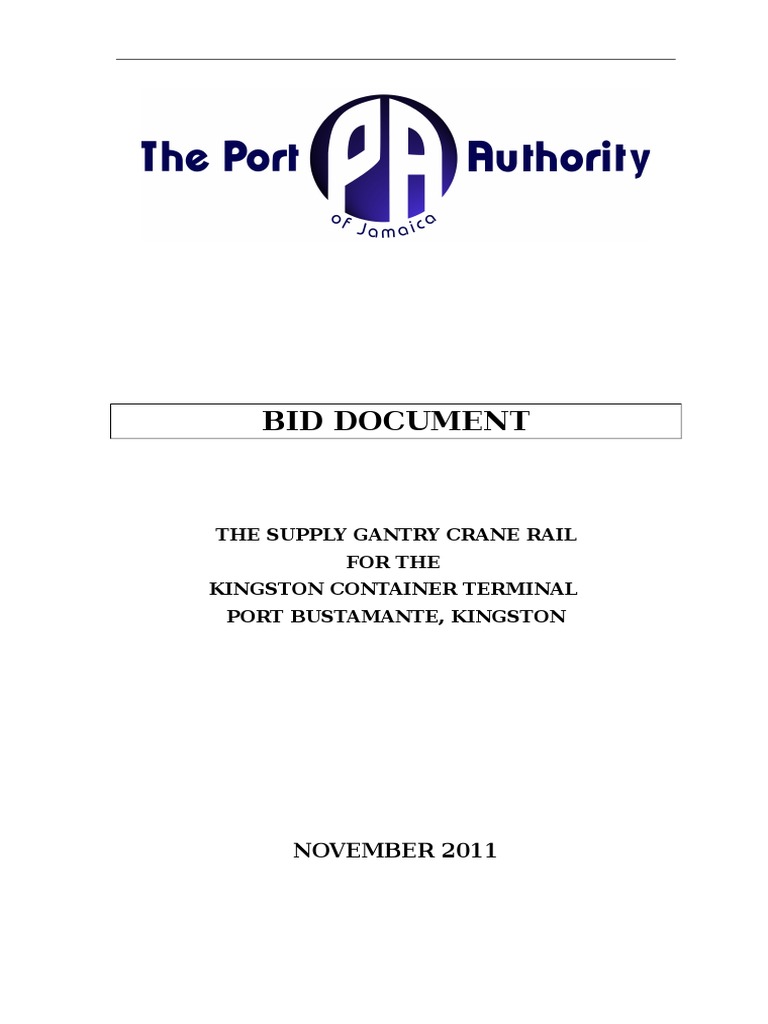 Gantry Rails Bidding Documents | PDF | Construction Bidding | Business