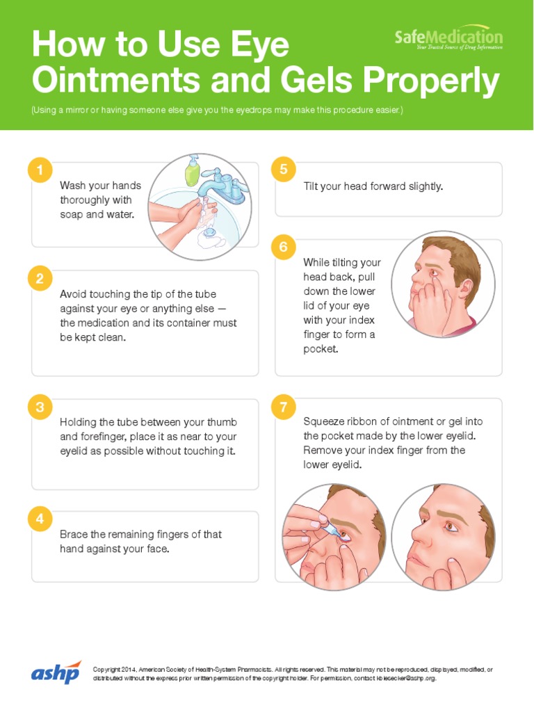 How To Use Eye Ointments and Gels Properly | PDF | Self-Improvement ...